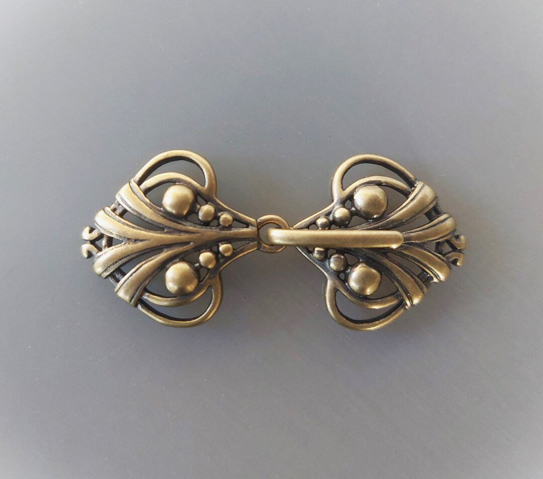 Fancy Hook 4.5 Cm to Sew in Metal, Blackened Bronze Color - Etsy