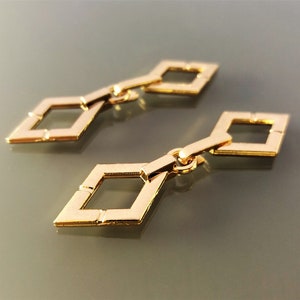 2 Diamond-shaped Sewing Hooks 47 Mm, Gold-colored Metal - Etsy