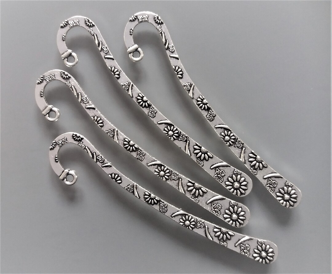 4 Engraved Bookmarks 8 Cm Silver-colored Metal - Etsy