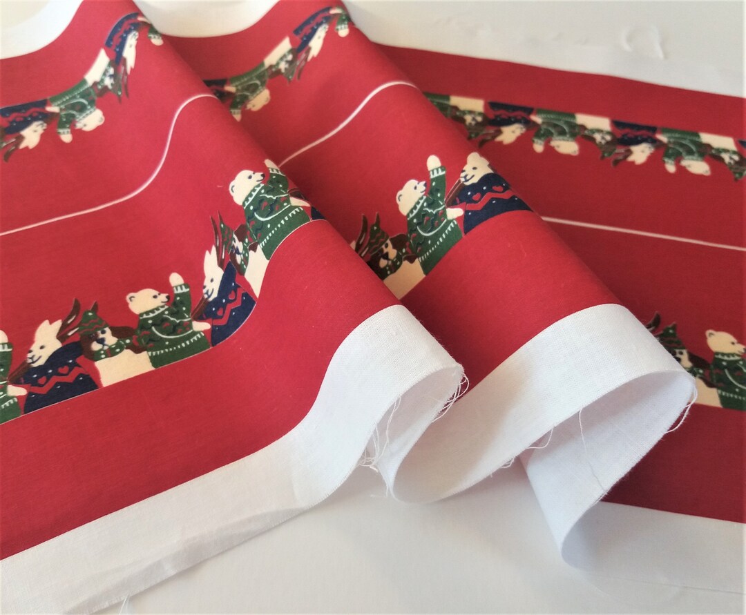 Rectangle of Fabric With a Frieze Print for Christmas Decoration - Etsy UK