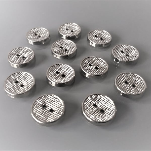 Silver Buttons - Etsy