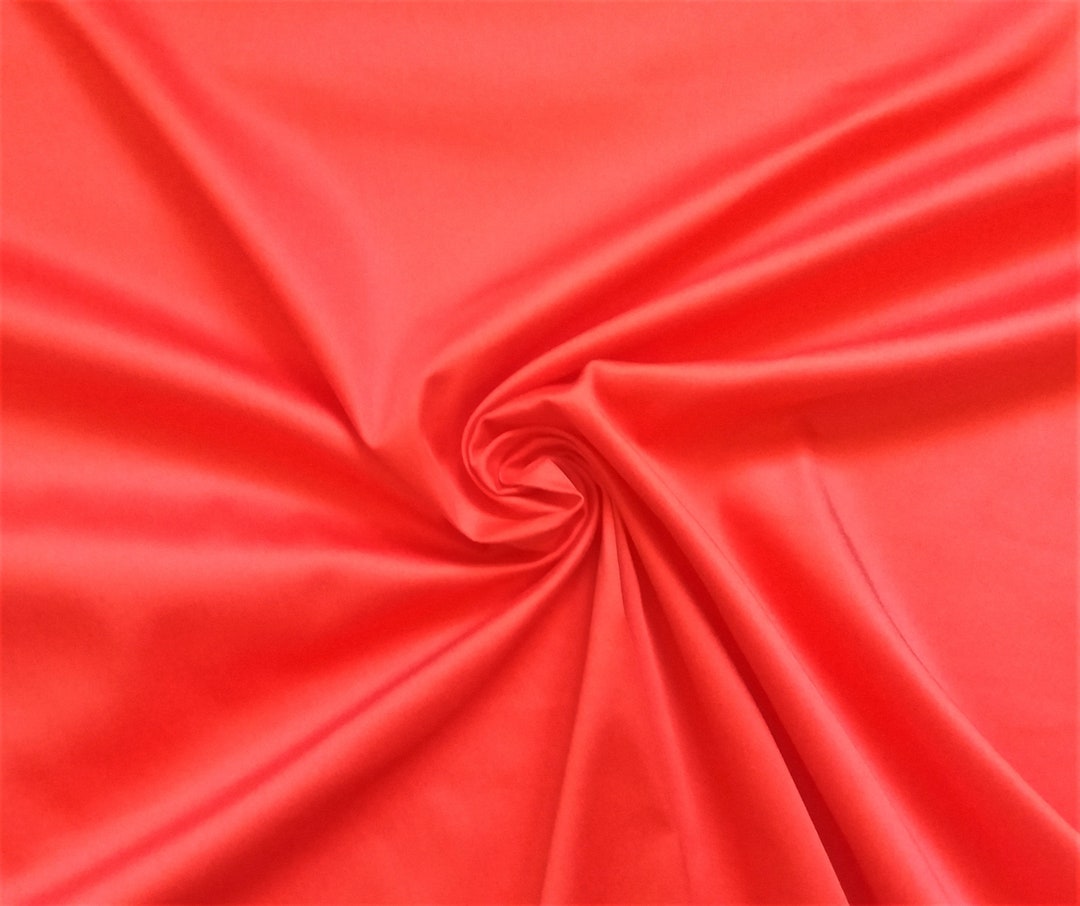 Plain Red Satin Fabric - Etsy
