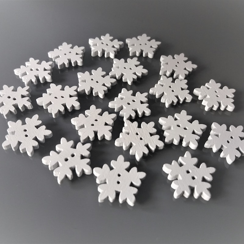 Snowflakes Buttons - Etsy