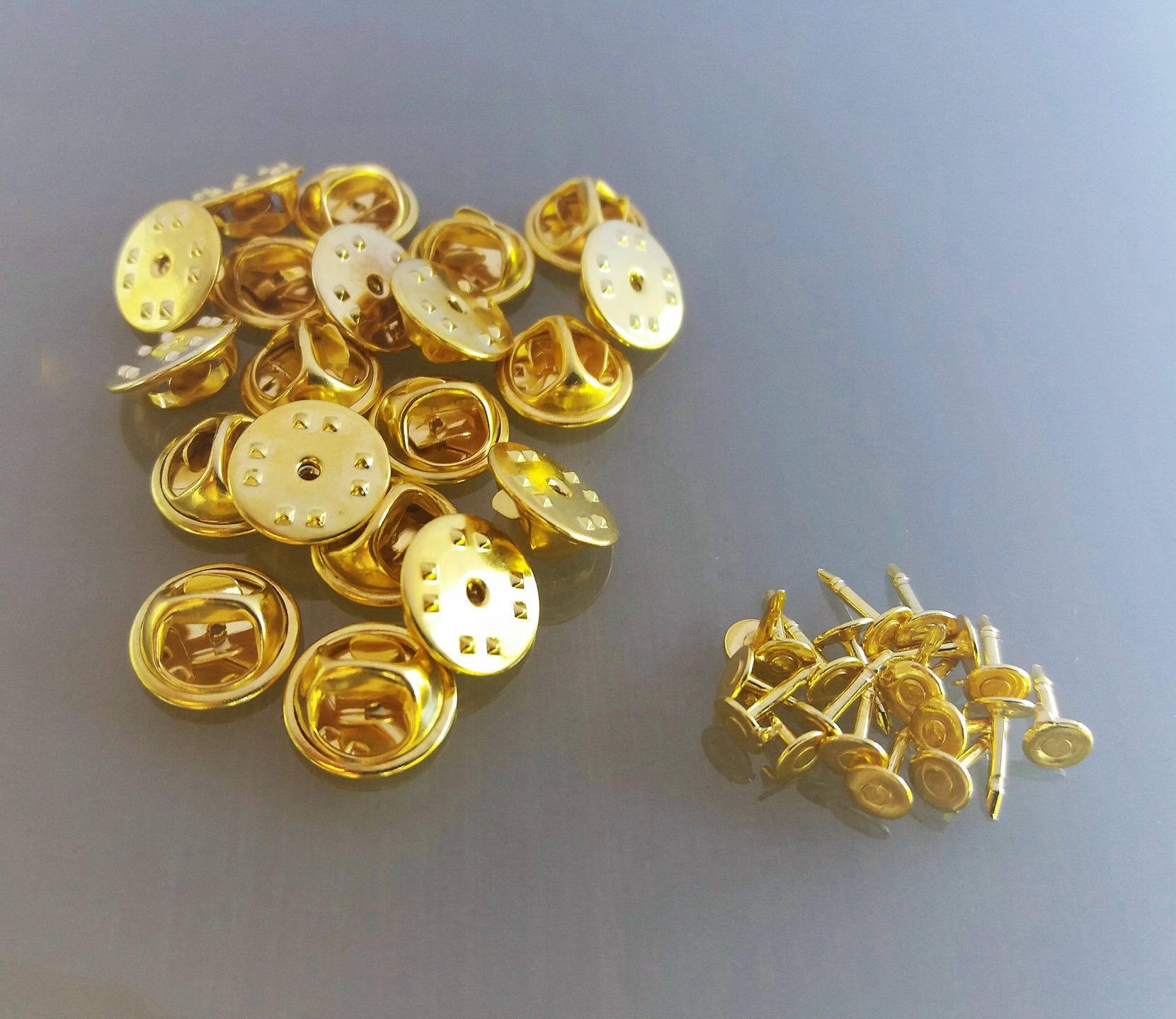 100 Pins Gold Color Metal Supports - Etsy