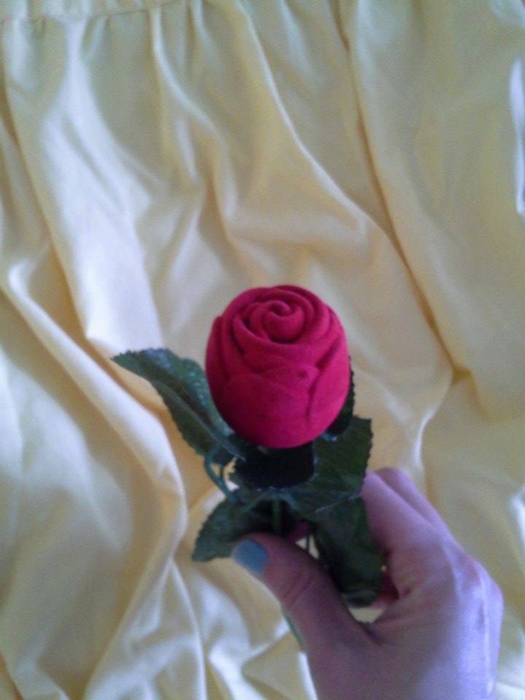 Gift Basket/vase/wedding Rose Ring Holder Jewelry Box Display Velvet 9 ...