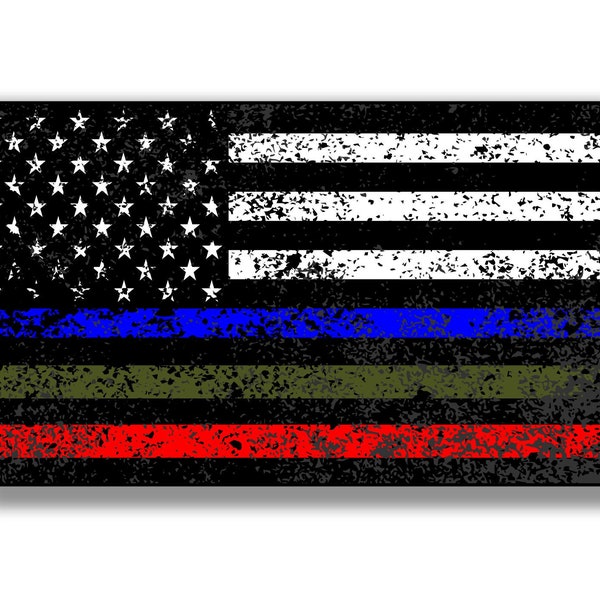 Police American Flag Flag - Etsy