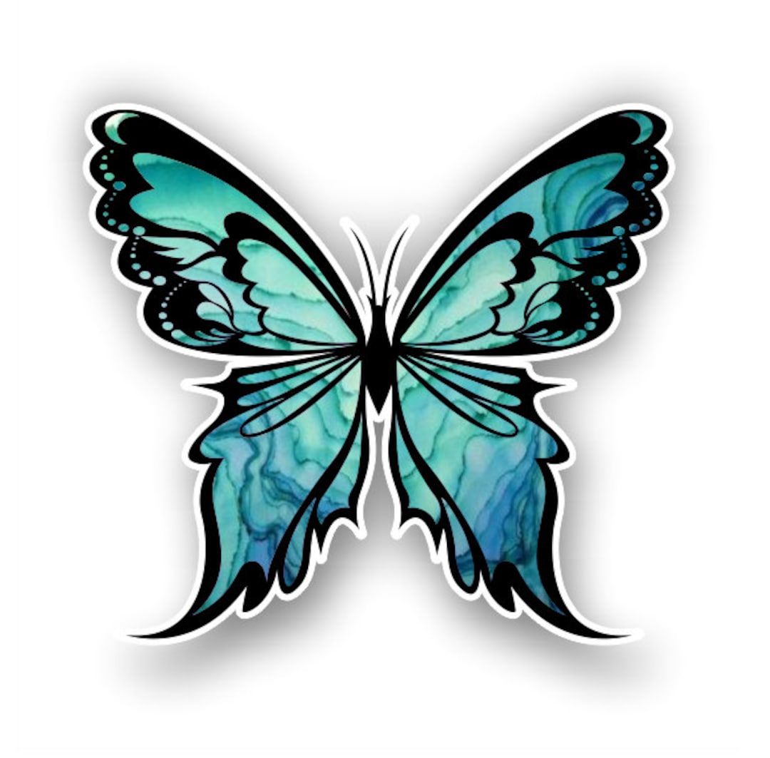 Blue Butterfly Sticker / Decal**free Shipping** - Etsy