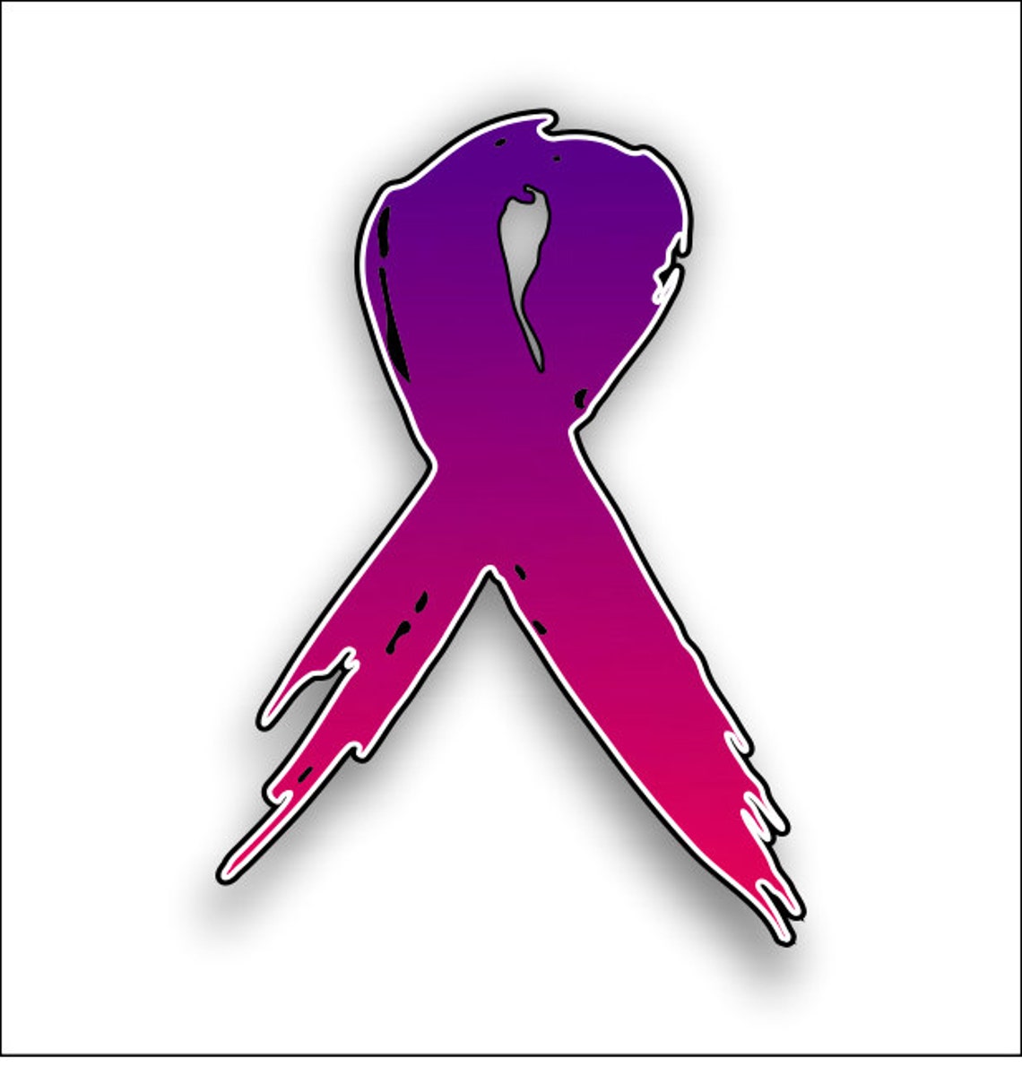 Cancer Ribbon Decal/sticker 3x5 free Shipping - Etsy