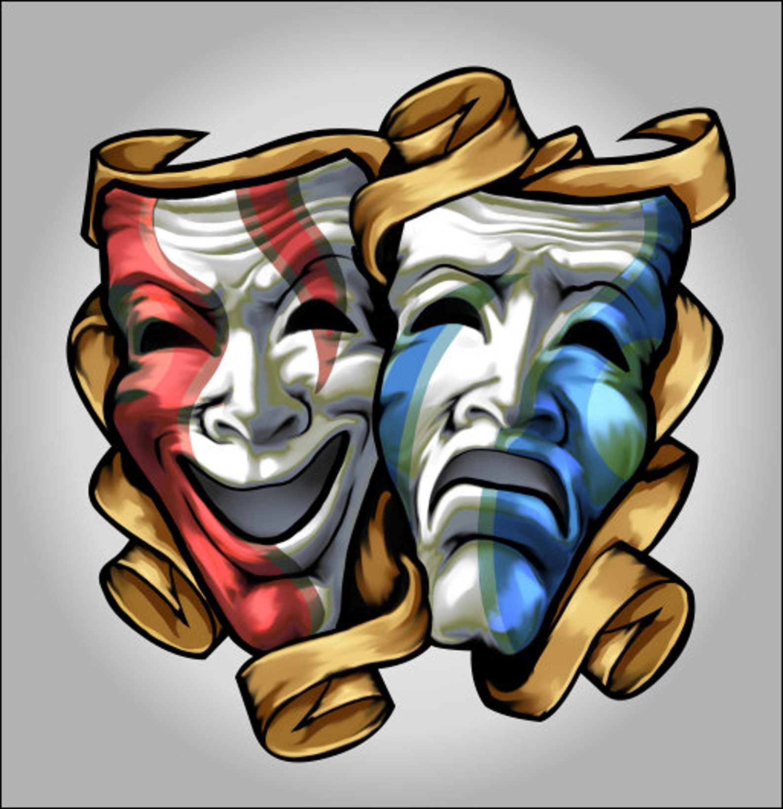 Cool Drama Masks Decal Sticker *** Free Shipping**** - Etsy