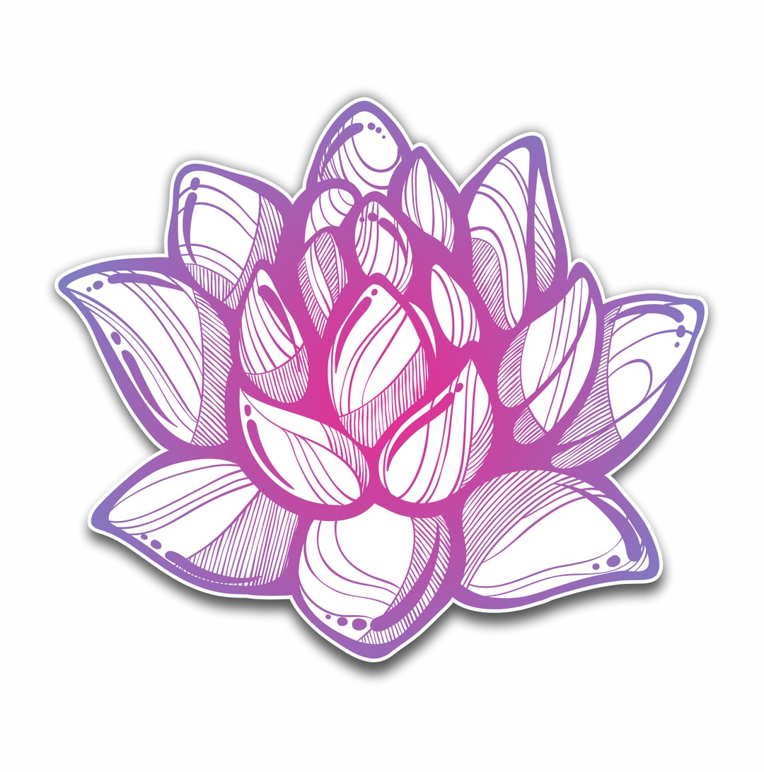 Lotus Flower Boho Style Sticker for Car Truck Window Laptop Computers ...
