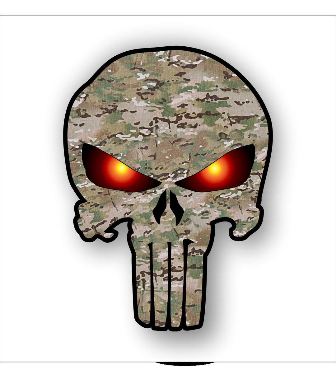 Multi Camo Punisher Sticker / Decal **free Shipping** - Etsy