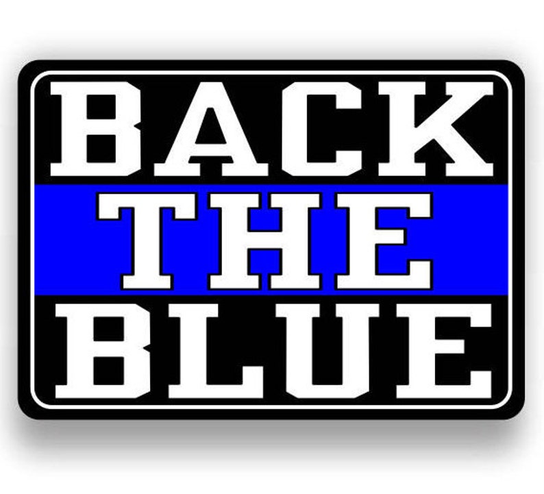 Back the Blue American Flag Decal/sticker free Shipping - Etsy