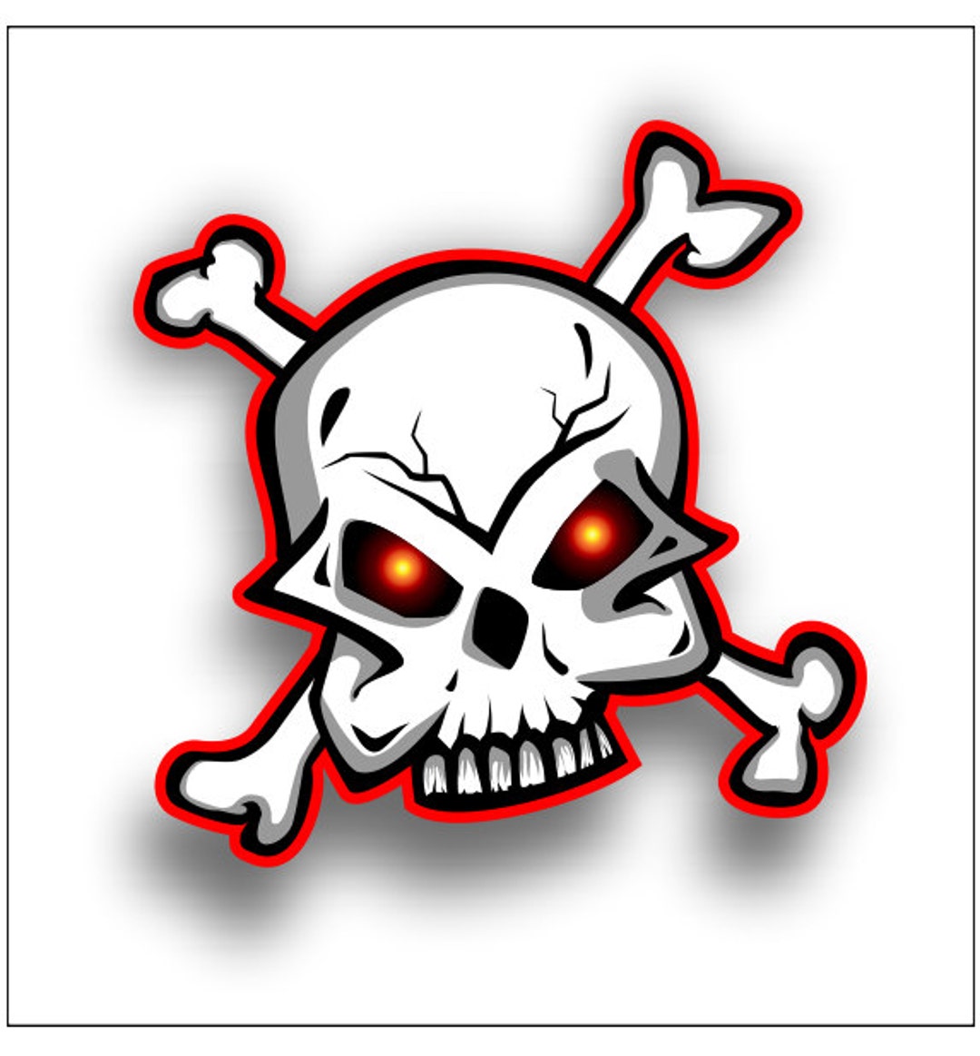 Skull and Bones Sticker / Decal **free Shipping** - Etsy