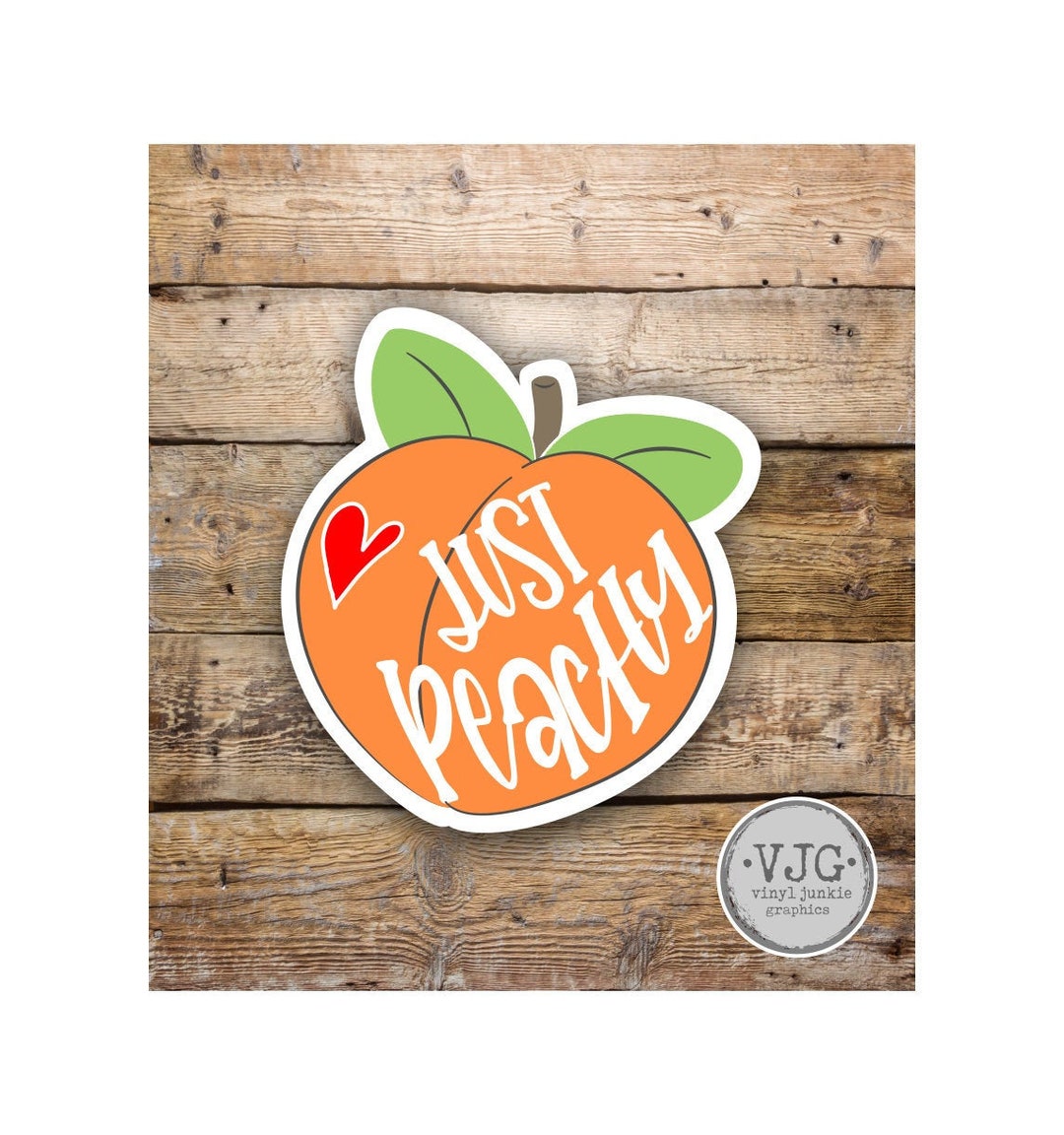 Just Peachy GA Peach Sticker for Car Truck Laptop Hydro Flask Bottle or ...