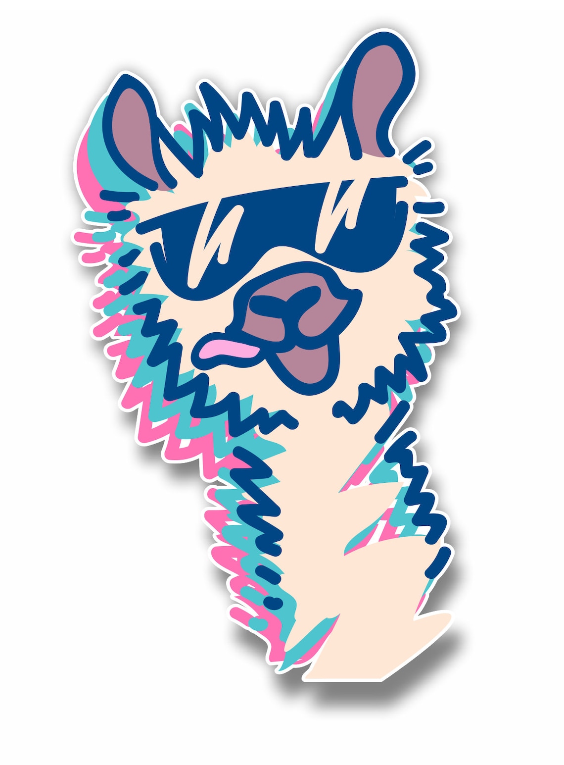 Llama With Shades Sticker for Car Truck Laptop or Any Smooth | Etsy