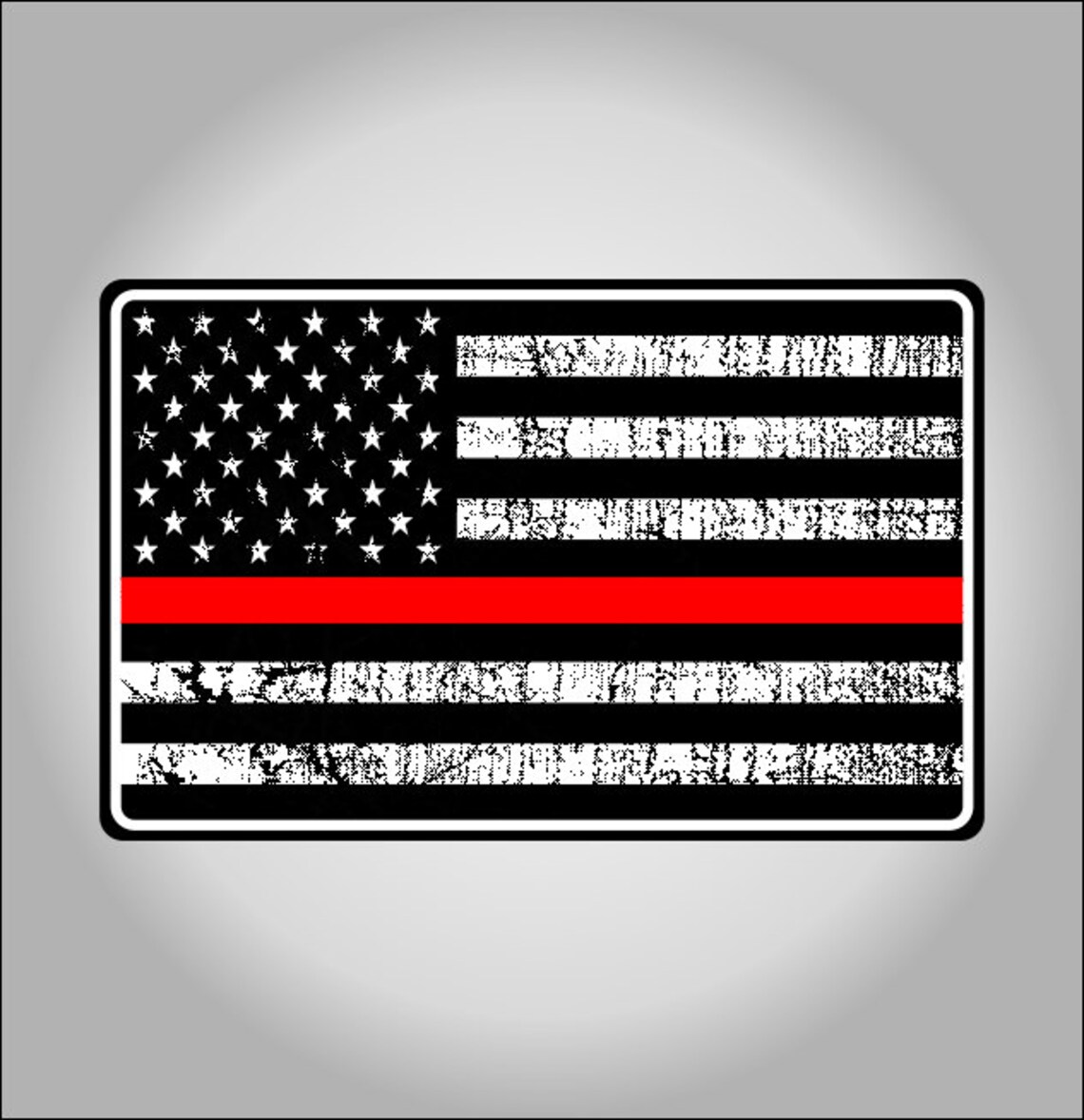 Fire Dept Support Red Line American Flag Decal/sticker free - Etsy