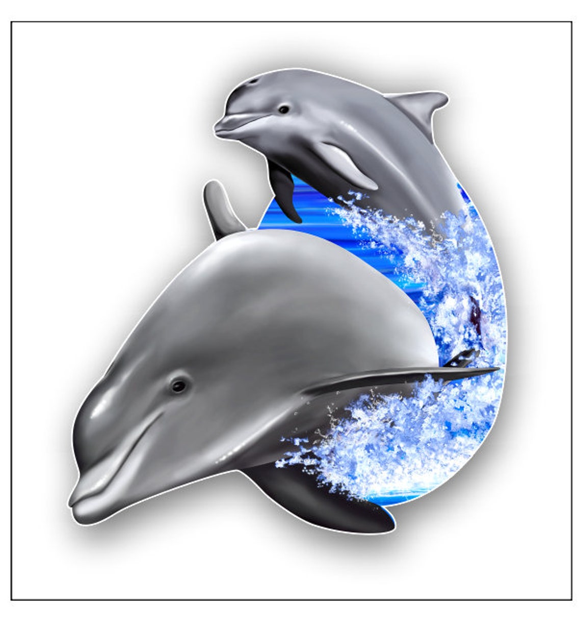 Dolphins Jumping sticker / decal Free Shipping | Etsy