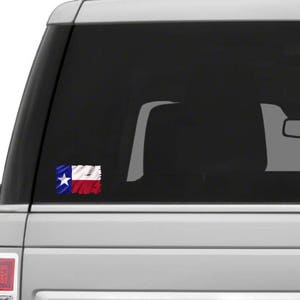 Texas State Flag With Burlap Pattern Sticker for Car Truck Laptop or ...