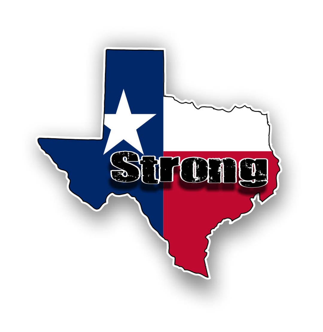 Texas Strong Car Truck Bumper Custom Print Sticker Vinyl Decal Graphic ...
