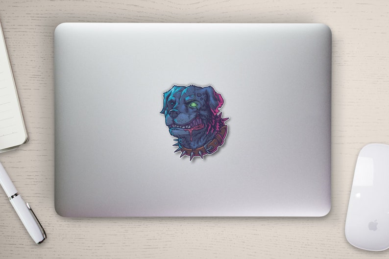 Evil Mad Zombie Dog Sticker Car Motorcycle Bicycle Skateboard - Etsy