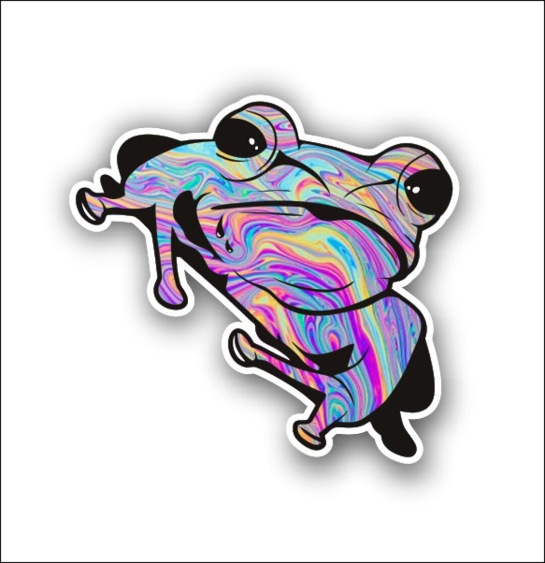 Multi Color Tie Dye Tree Frog Sticker / Decal free Shipping - Etsy