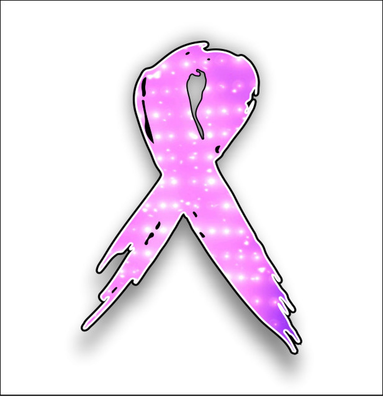 Cancer Ribbon Decal/sticker 3x5 free Shipping | Etsy