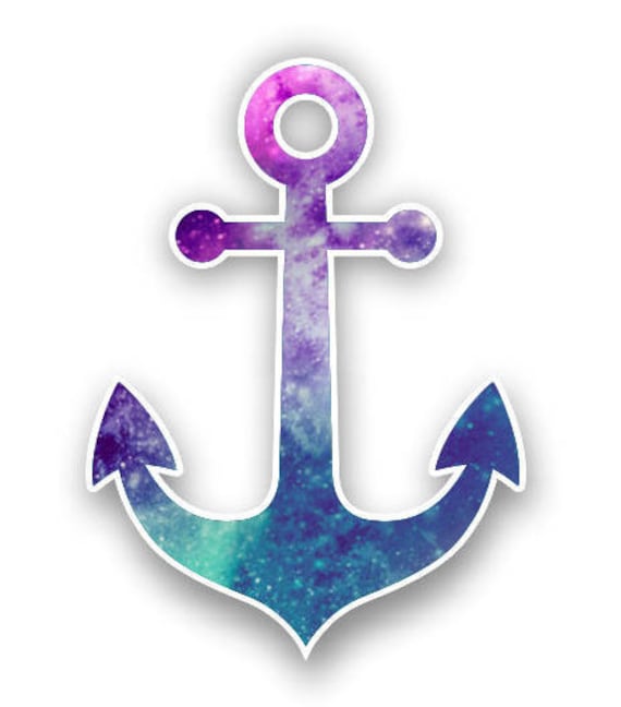 Ancla impresa patrón pegatina para el ordenador portátil del | Etsy