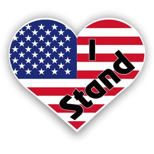 I Stand American Flag Sticker for Laptop Car Decal and Truck 5 Inches X ...
