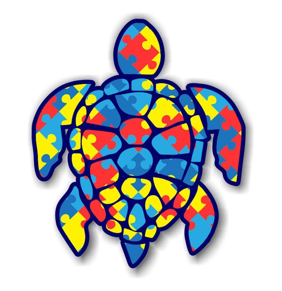 Autism Sea Turtle 3 Sticker for Cell Phones Cars - Etsy