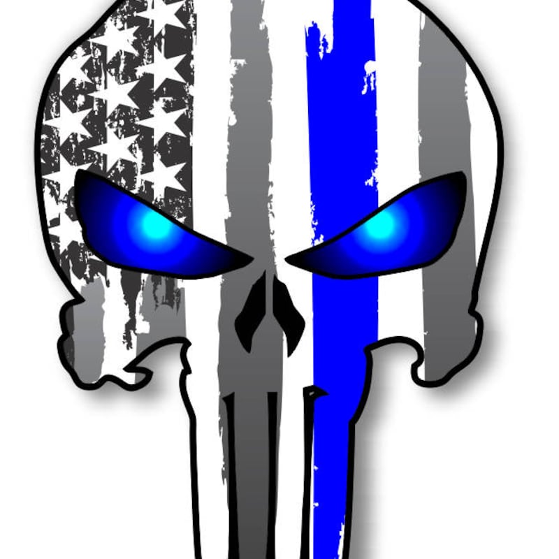 The Punisher Decal Police - Etsy