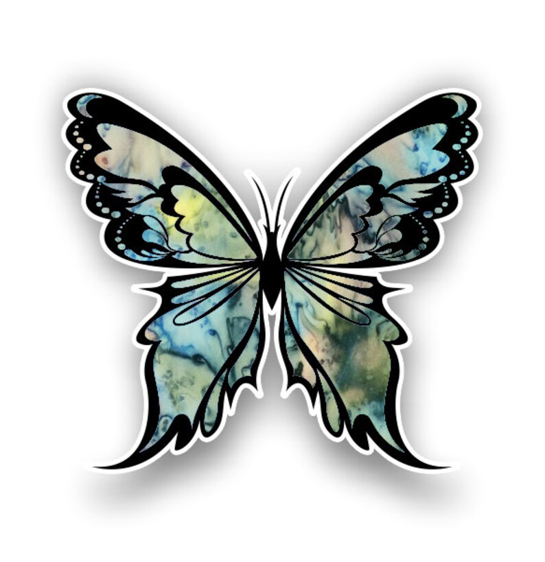 Green Tea Butterfly Sticker / Decal**free Shipping** - Etsy