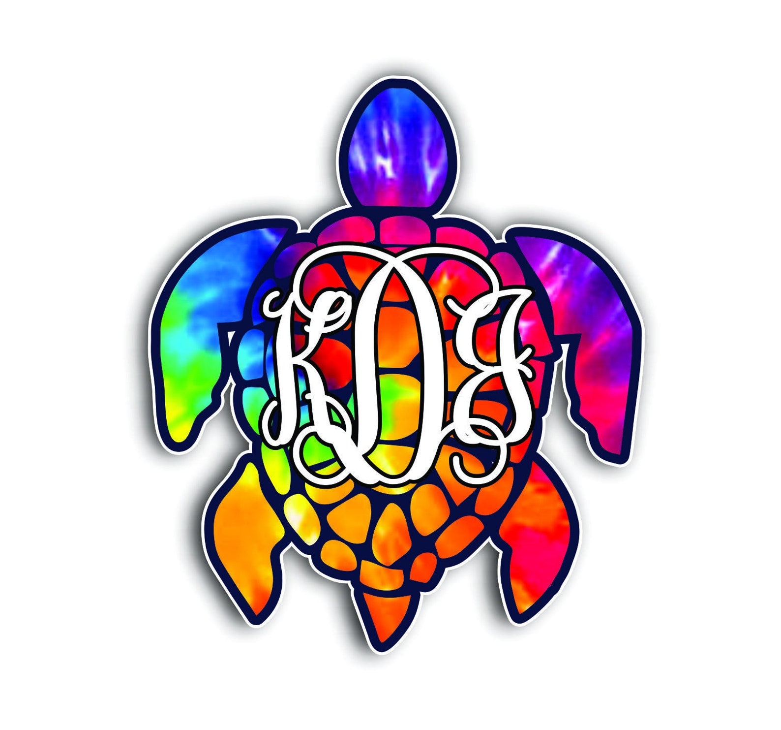 Sea Turtle Initial Monogram Decal Bumper Sticker Car Truck - Etsy