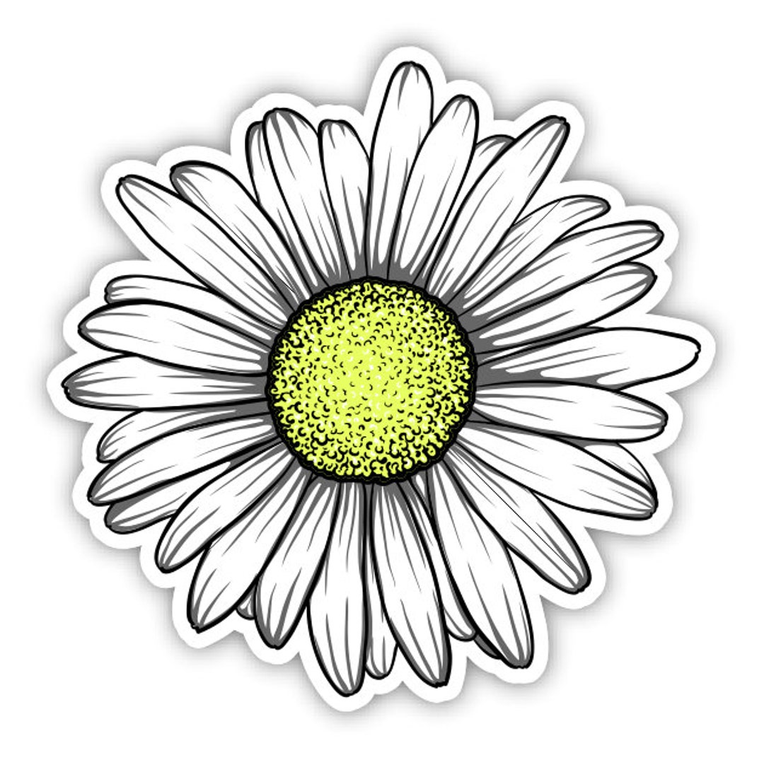 Daisy Flower Sticker Car Motorcycle Bicycle Skateboard Laptop Luggage ...