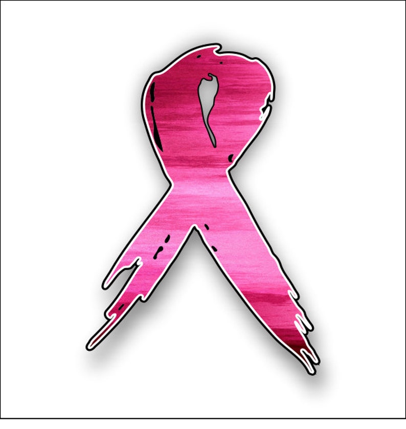 Cancer Ribbon Decal/sticker 3x5 free Shipping | Etsy