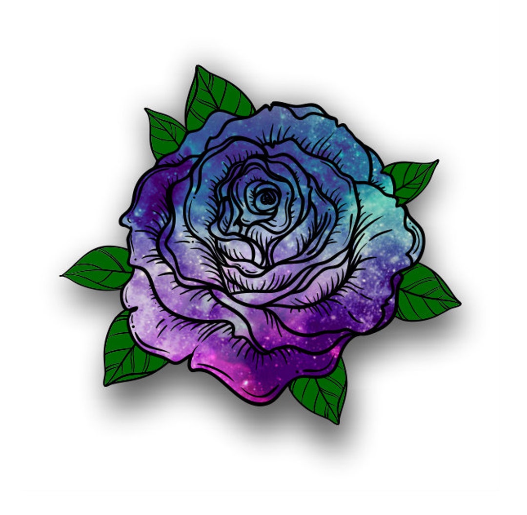Starry Sky Rose Sticker / Decal**free Shipping** - Etsy
