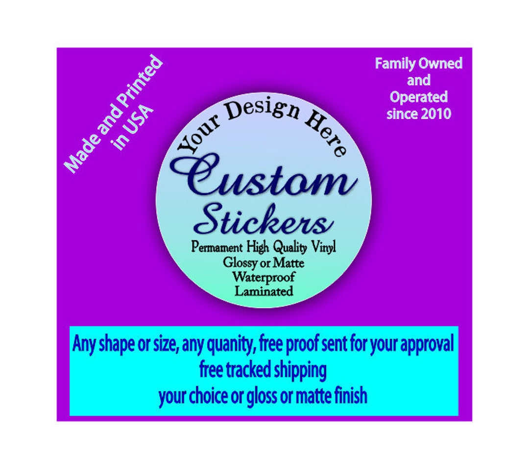 Create Your Custom Vinyl Sticker Waterproof Scratch and UV Resistant ...