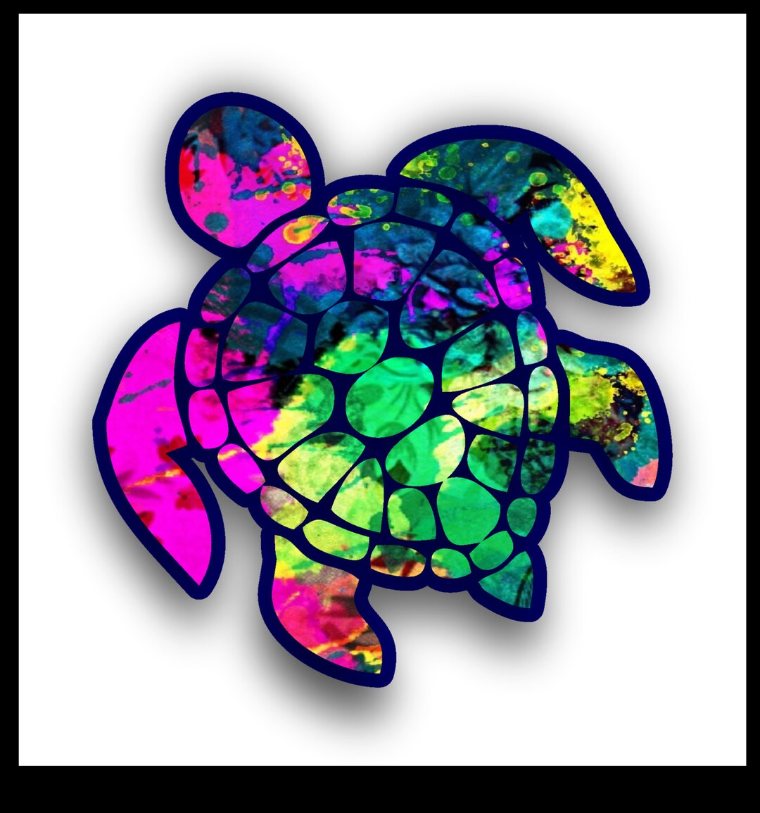 Sea Turtle Decal/sticker (color-hot Pink&green) **free Shipping** - Etsy