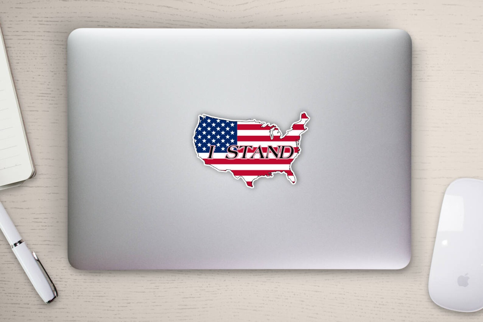 I Stand United States American Flag Support Sticker Car Decal | Etsy