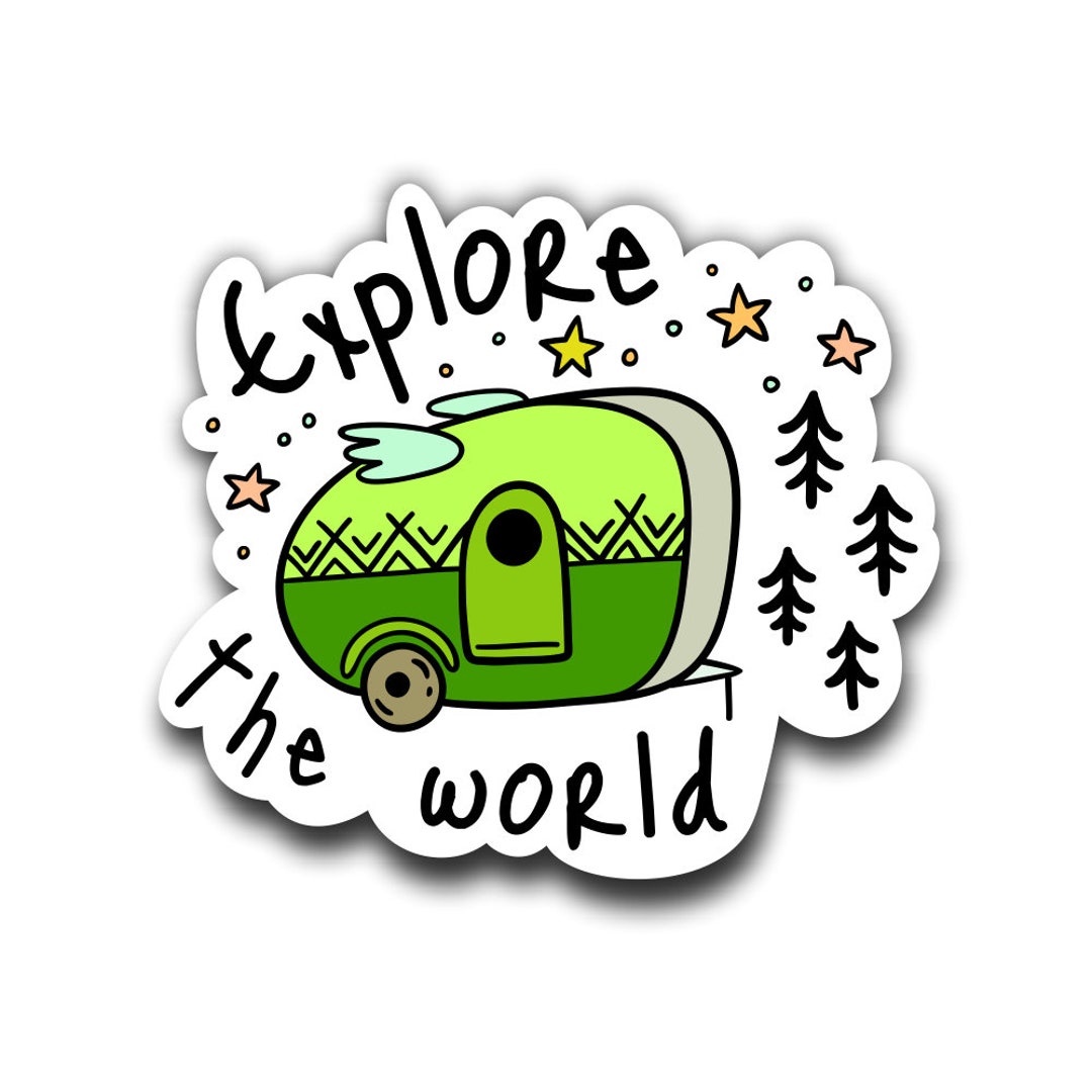 Explore the World Vinyl Decal Bumper Sticker for Auto Cars Trucks ...