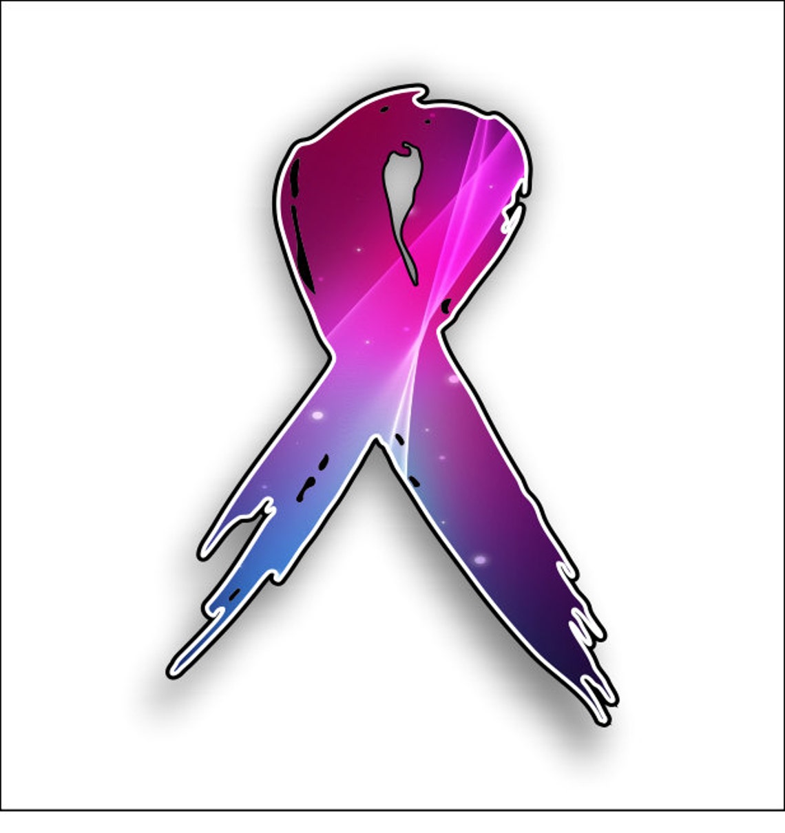 Cancer Ribbon Decal/sticker 3x5 free Shipping - Etsy