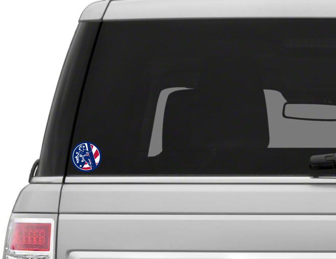 Lineman American Flag Sticker Decal Bumper Sticker for Auto Cars Trucks ...
