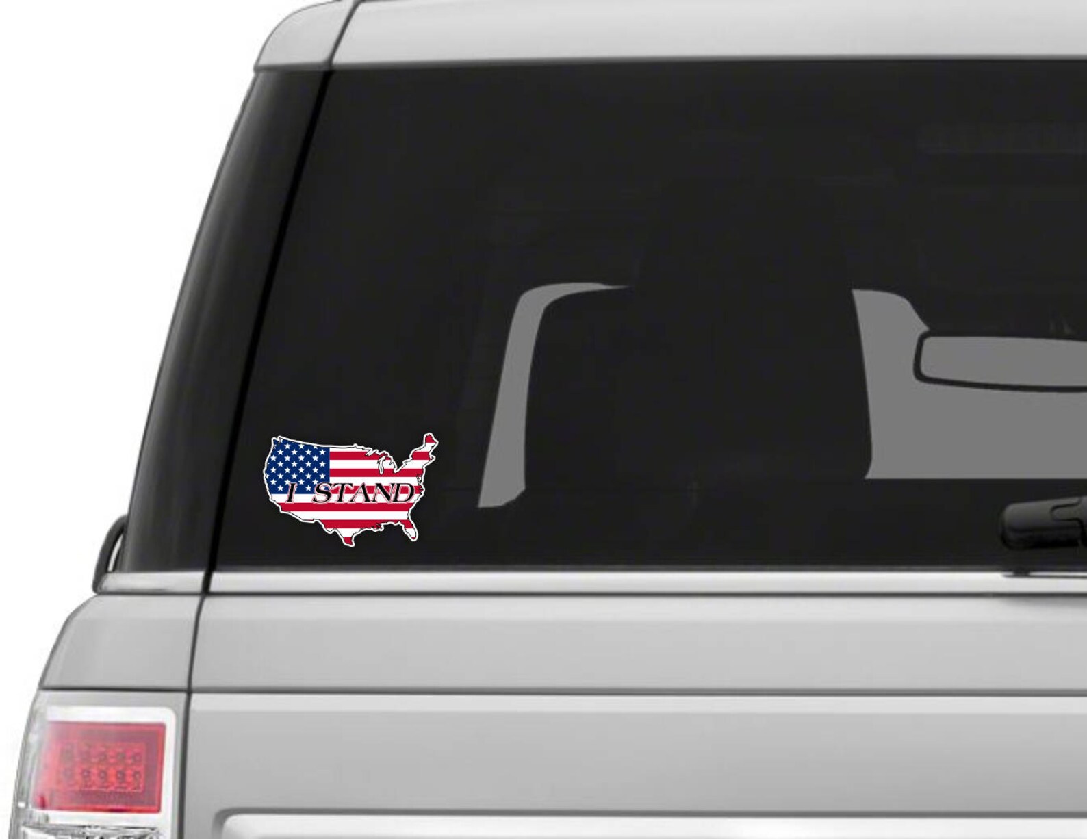 I Stand United States American Flag Support Sticker Car Decal | Etsy