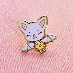 Tiny Purple Bat Hard Enamel Pin- V2 - Standard (A) Grade - Etsy