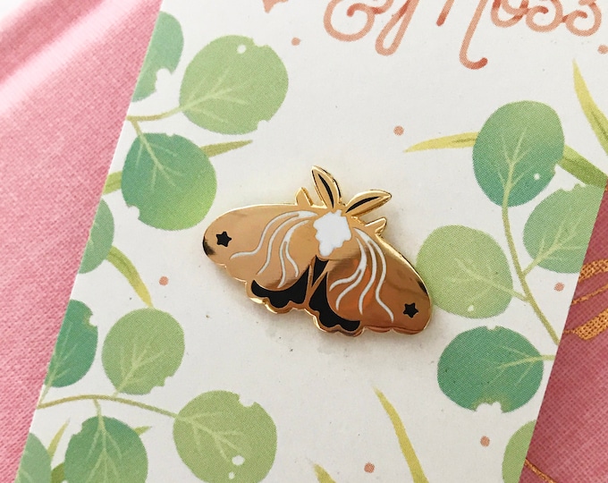 Tiny Gold Moth A Grade Hard Enamel Pin - Etsy