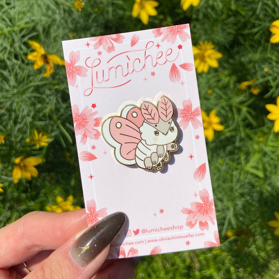 Pink Moth Moth Pin - A Grade - Hard Enamel Pin - Etsy