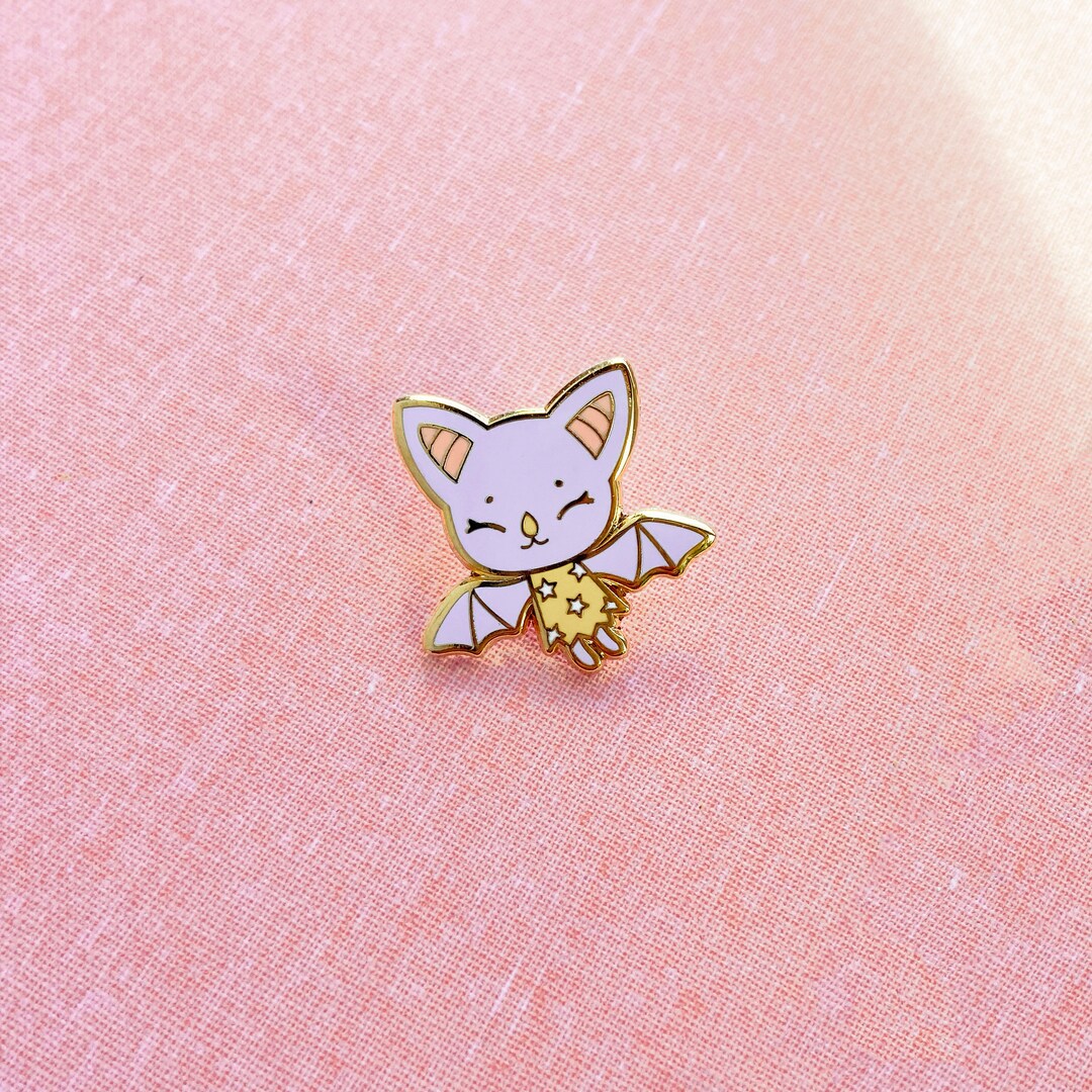 Tiny Purple Bat Hard Enamel Pin- V2 - Standard (A) Grade - Etsy