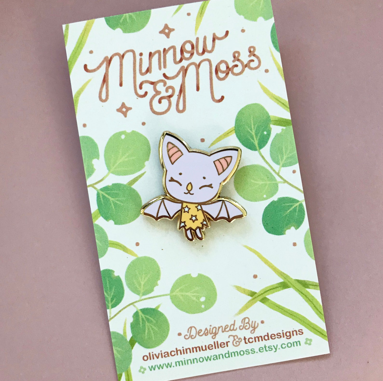 Tiny Purple Bat Hard Enamel Pin- V2 - Standard (A) Grade - Etsy