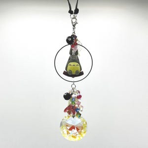 Totoro and Soot Sprites Car Suncatcher, Rear View Mirror, New Vehicle ...