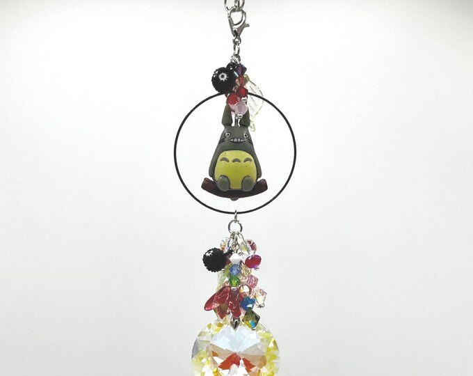 Totoro and Soot Sprites - Car Suncatcher, Rear View Mirror, New Vehicle ...