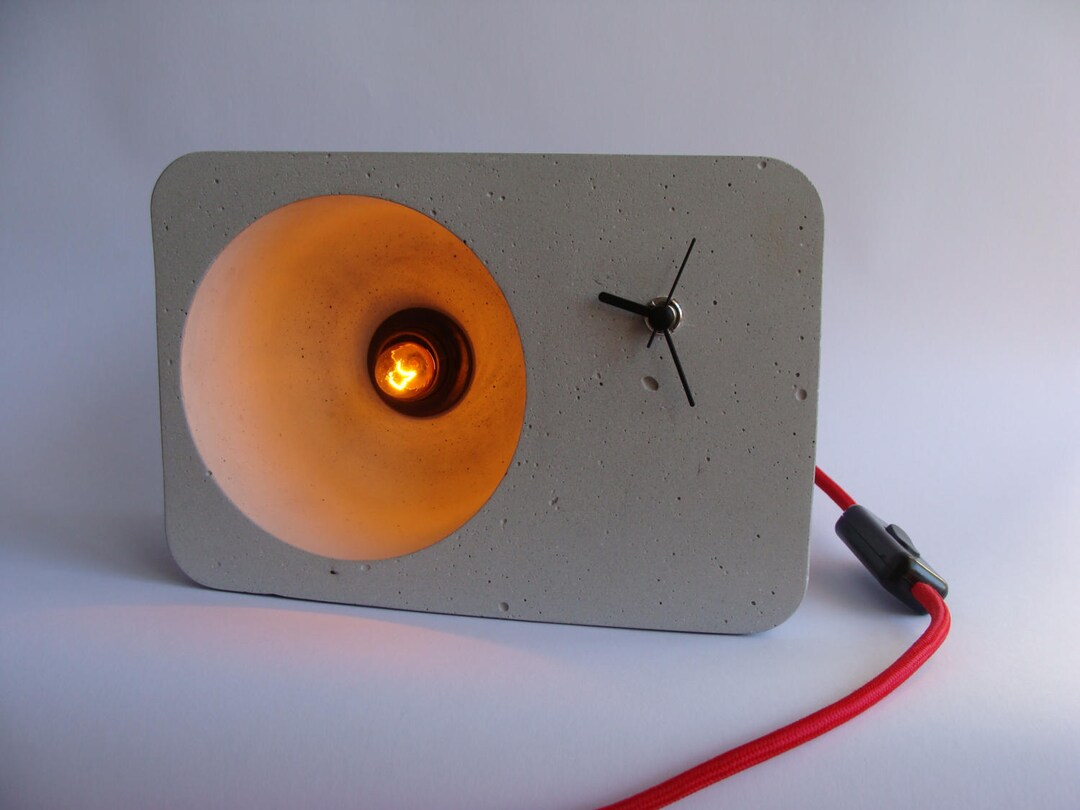 Bedside Lamp With Clock. - Etsy